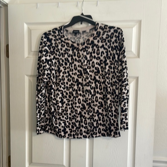 Zara | Tops | Torrid Black And White Leopard Print Cardigan 2 | Poshmark